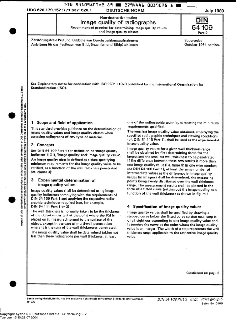 Din 54109-2-89 PDF | PDF