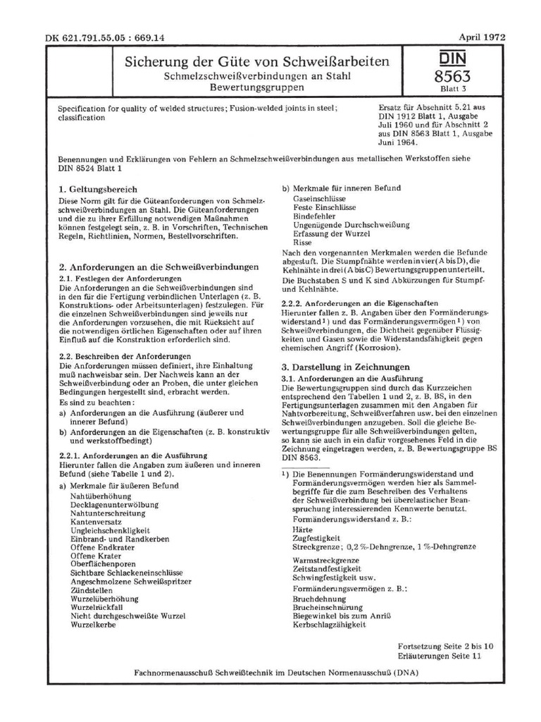 Din 8563-3-72 PDF | PDF