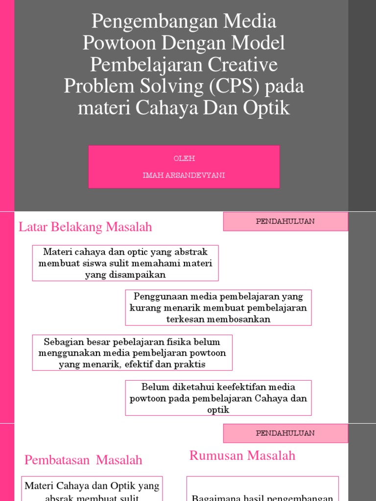 Pengembangan Media Powtoon Dengan Model Pembelajaran Creative Problem | PDF