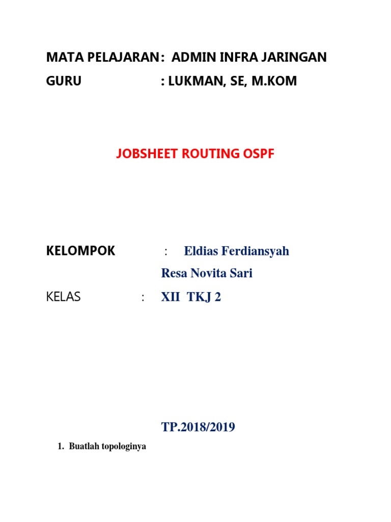Admin Infra | PDF | Router (Computing) | Internet Standards