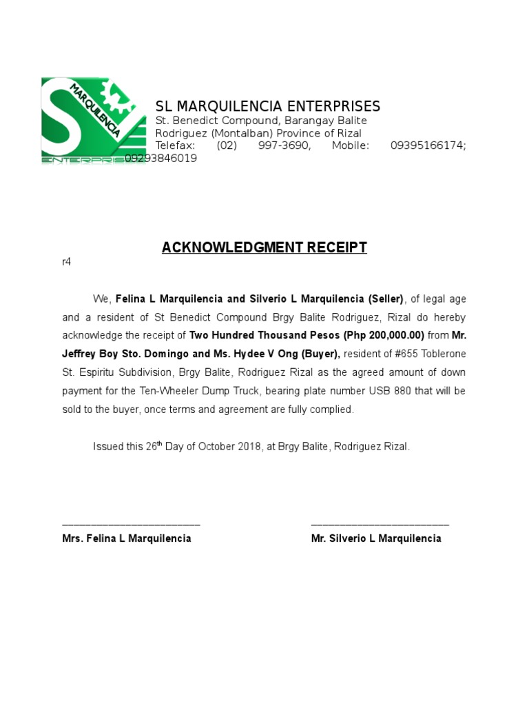 Sample Acknowledgement | PDF