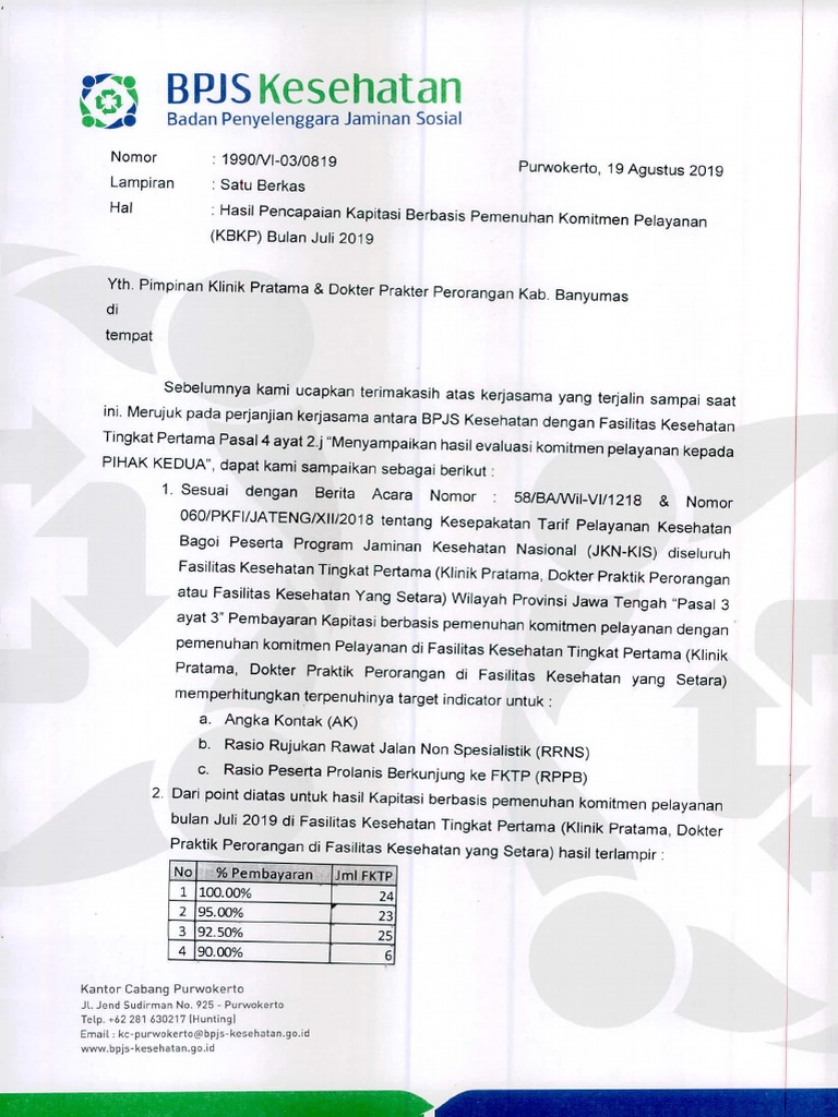 Penilaian KBK Bpjs | PDF
