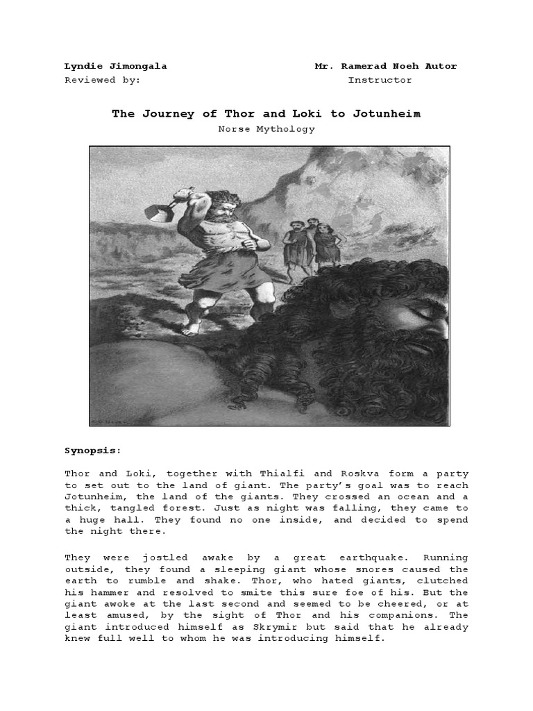 The Journey of Thor and Loki To Jotunheim: Lyndie Jimongala Mr. Ramerad ...