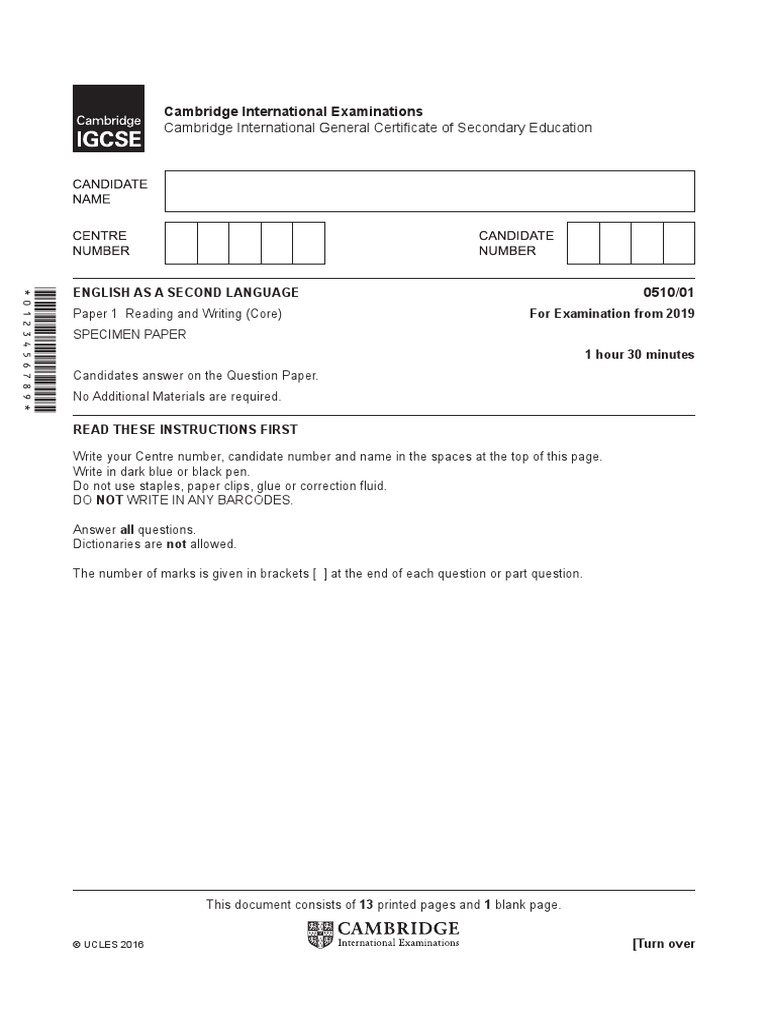 Igcse Sample Test 1 | PDF | Neil Armstrong | Apollo 11