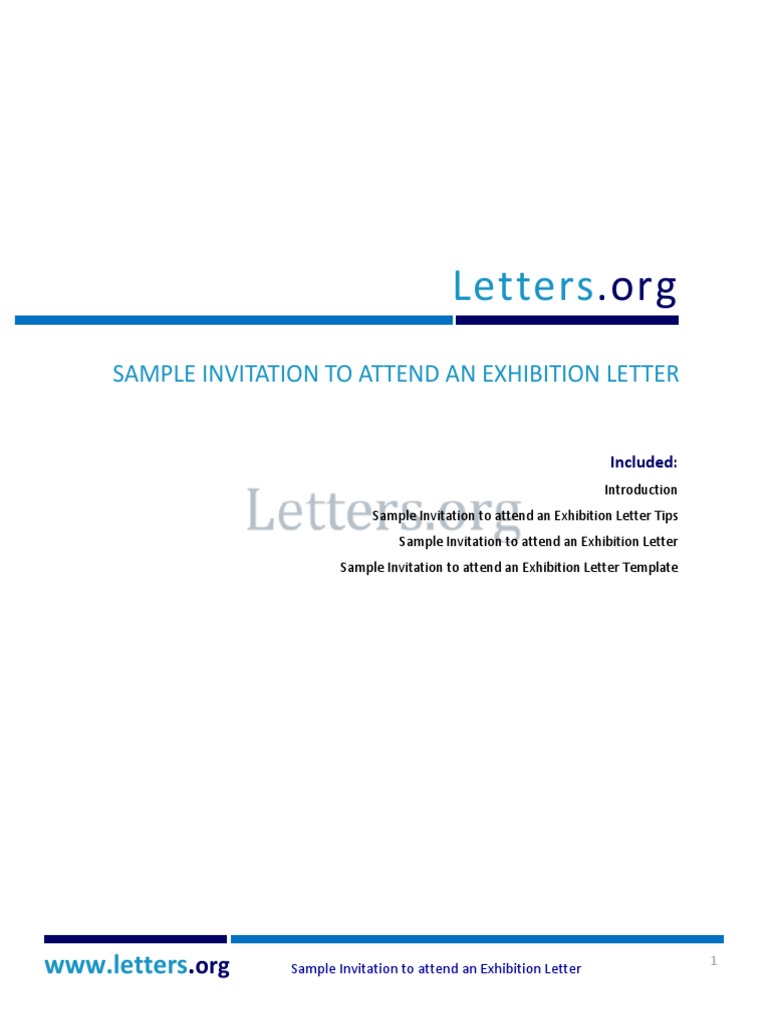 Exhibition Invitation Letter Sample | PDF | Art