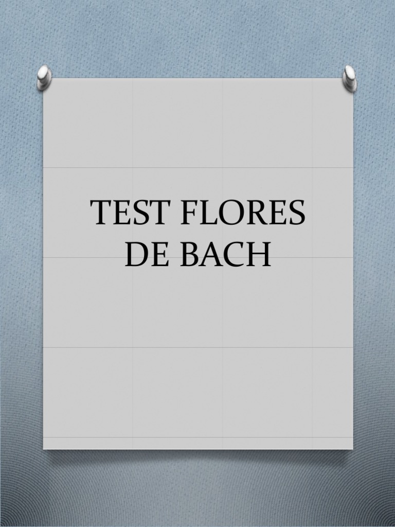 Test Flores de Bach | PDF | Las emociones | Conceptos psicologicos