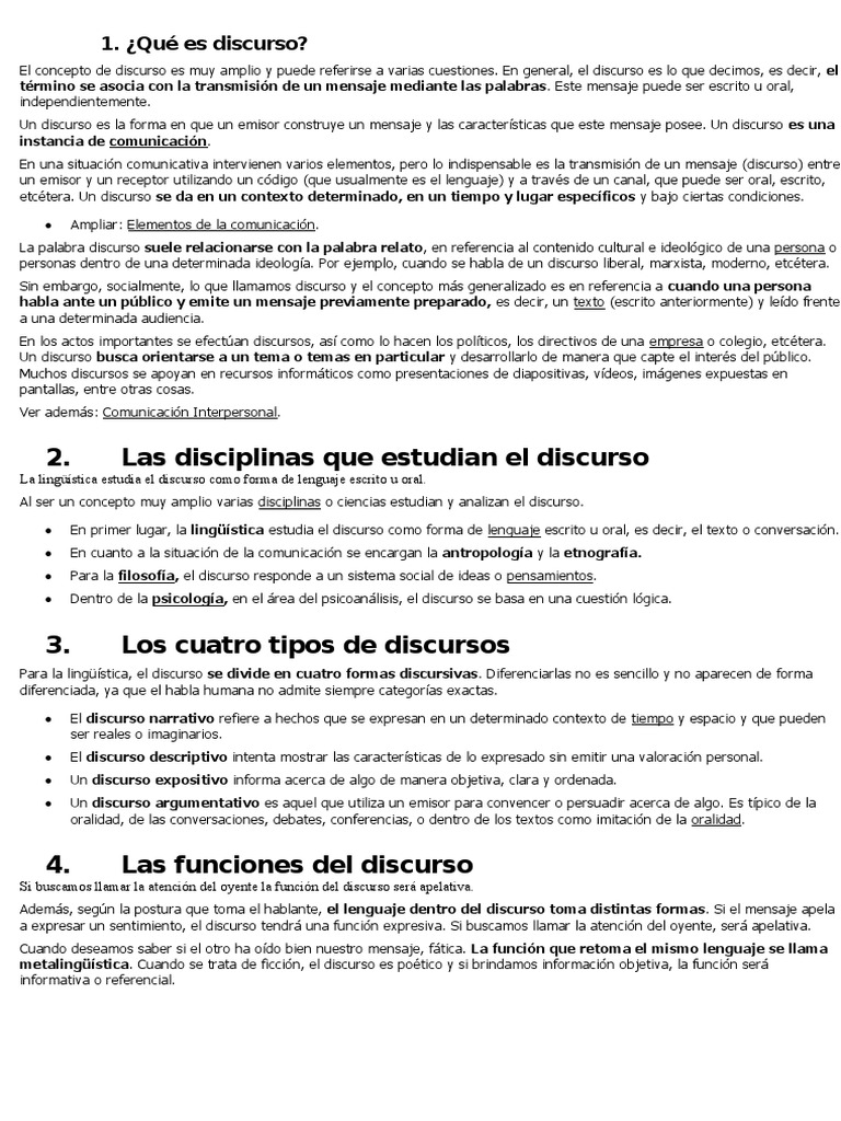 Qué Es Discurso | PDF | Discurso | Ideologías