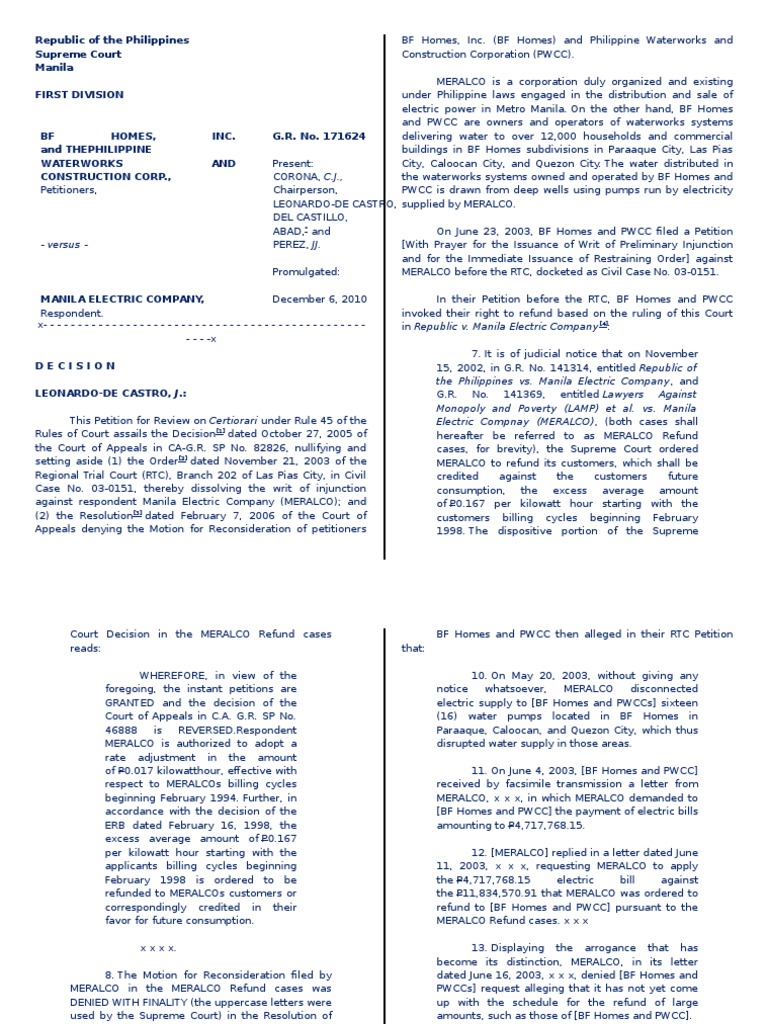 Republic of The Philippines Supreme Court Manila First Division | PDF ...