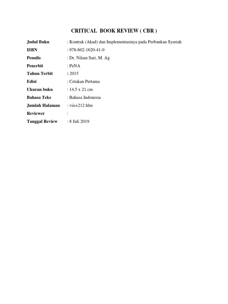 Critical Book Review | PDF