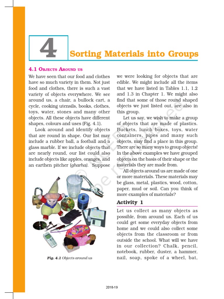 Sorting Materials Into Groups: Bjects Round US | Download Free PDF | Solubility | Glasses