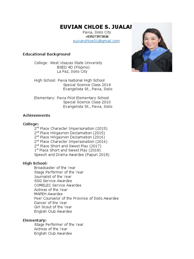 Sample Resume | PDF | Teachers | Lesson Plan