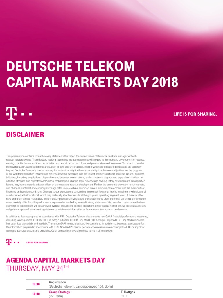 Deutsche Telekom Capital Market Day 2018 | PDF | T Mobile Us | Internet ...