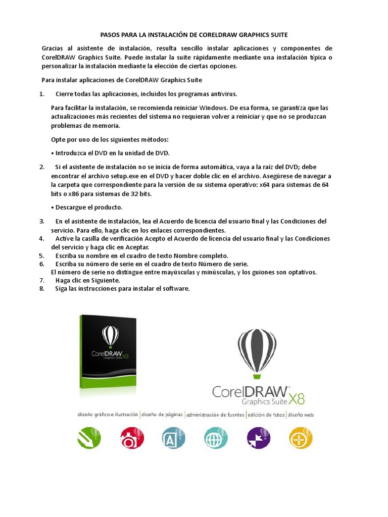Pasos para La Instalación de Coreldraw Graphics Suite | PDF