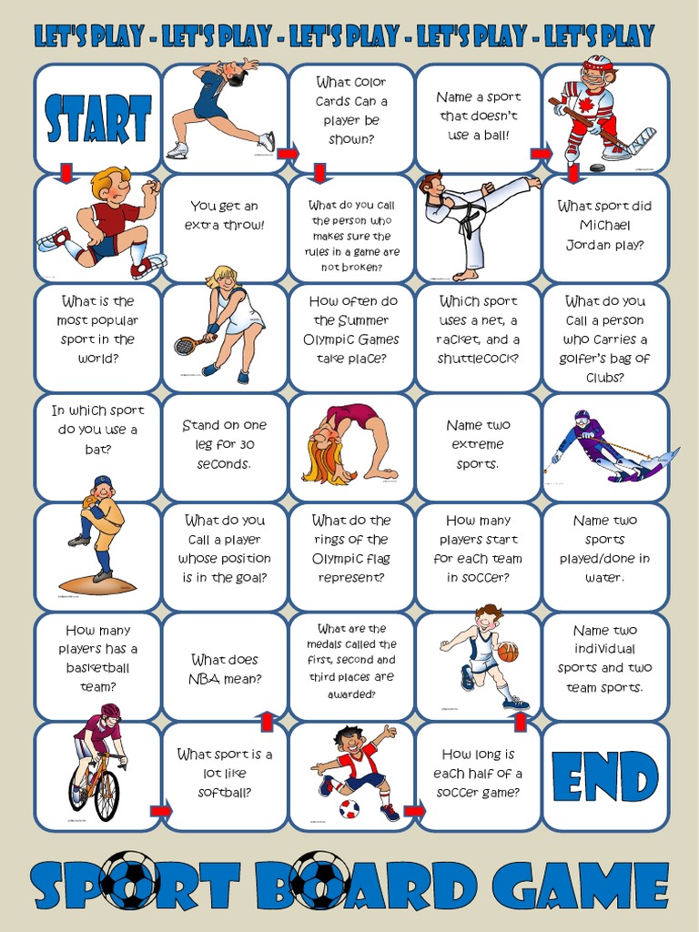 Sport Board Game Fun Activities Games Icebreakers Picture Descripti ...