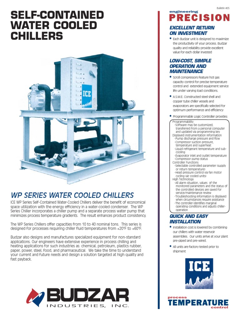 Self-Contained Water Cooled Chillers: Precision | PDF | Heating ...