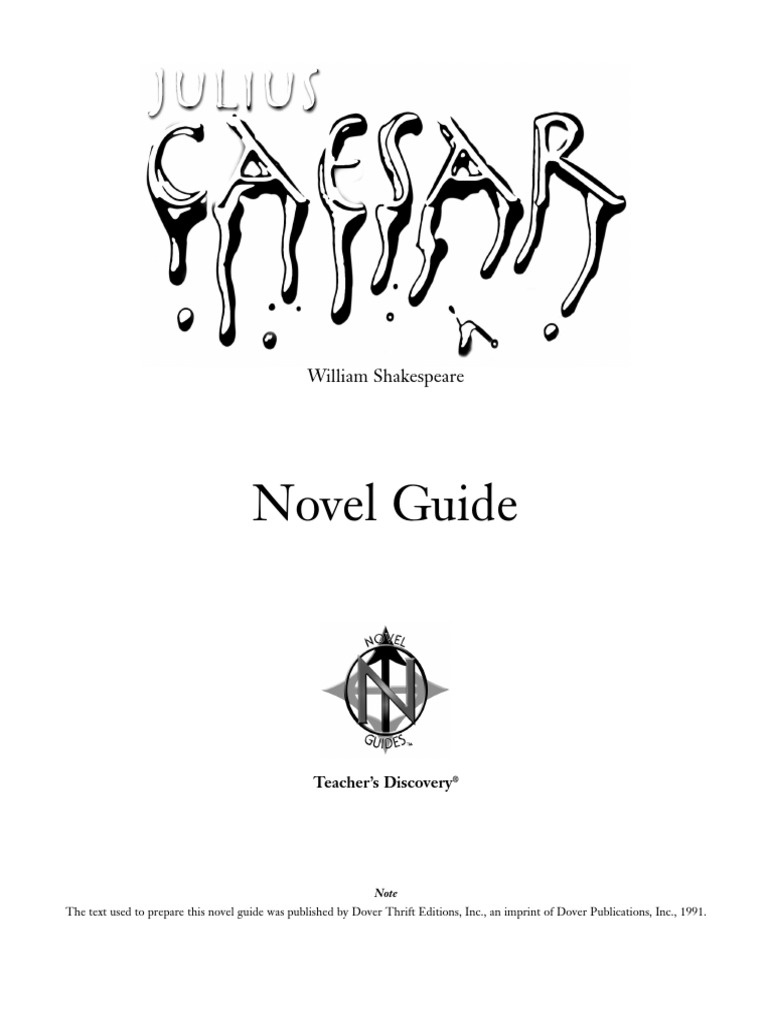 Novel Guide | PDF | Julius Caesar | Mark Antony