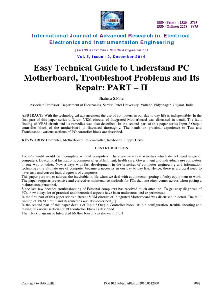 Easy Technical Guide To Understand PC Motherboard | PDF | Digital ...