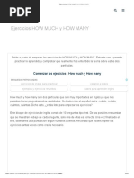 25 Ejemplos de How Much y Many | PDF