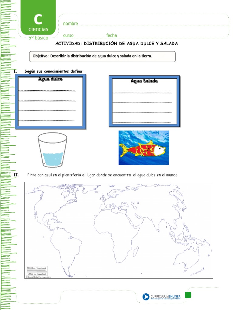 Guia de La Distribucion de Agua Dulce y Salada | PDF | Agua | Naturaleza