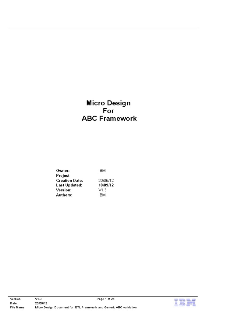 MIcro Design - ABC Framework Ver 1.3 | PDF | Data | Software