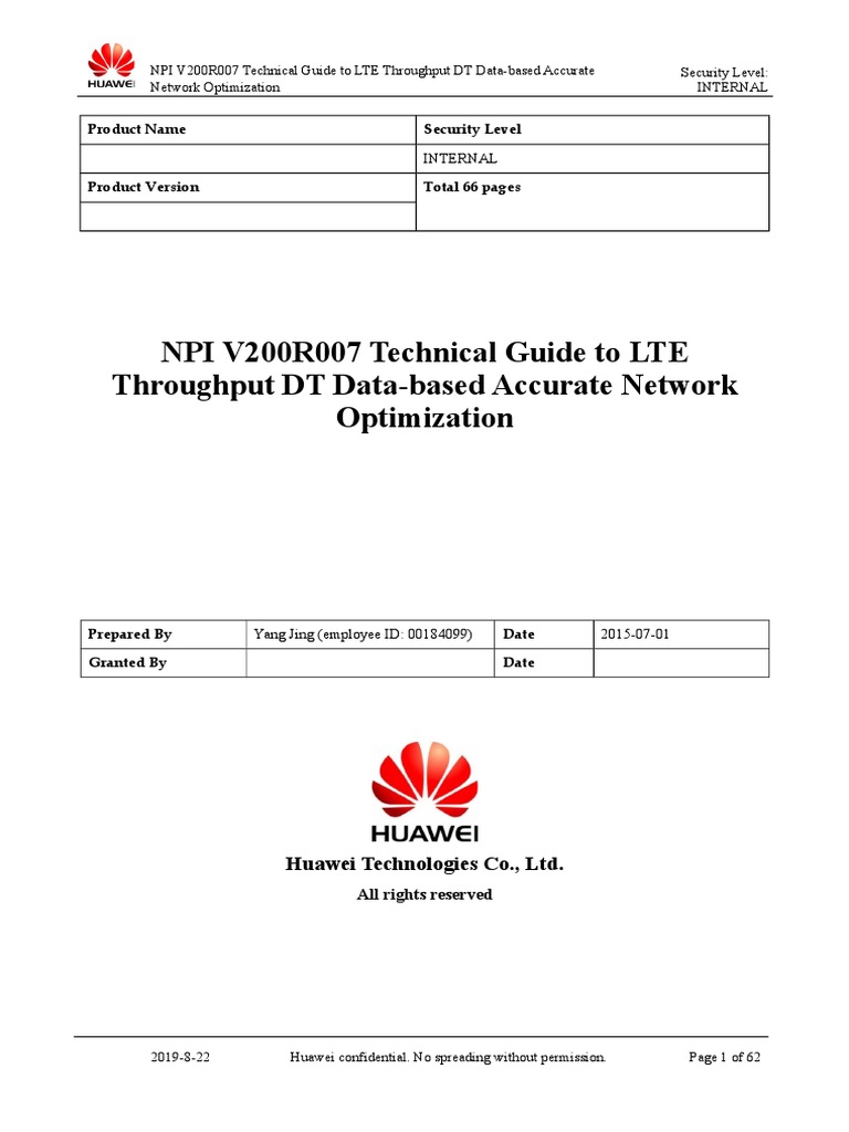 Technical Guide To LTE Throughput DT Data-Based Accurate Network ...
