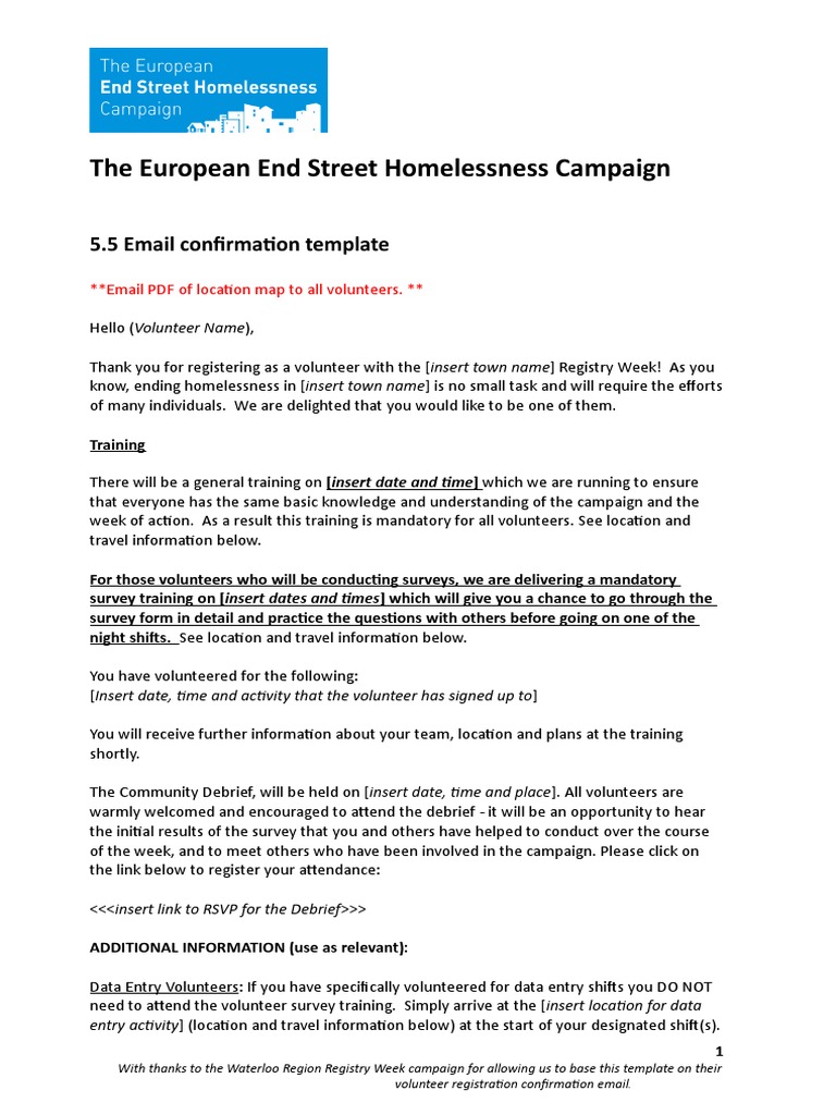 Email Confirmation Template | PDF | Business