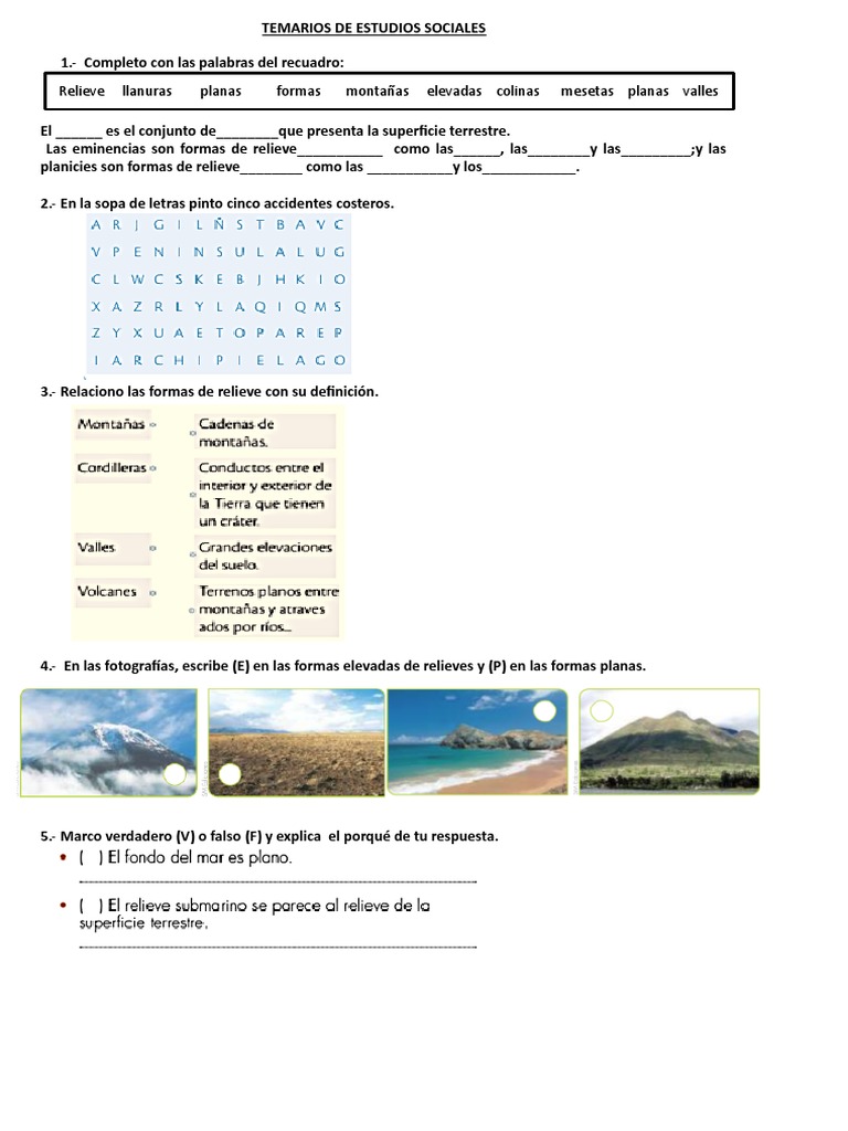 Temarios de Estudios Sociales | PDF | Terreno | Dom