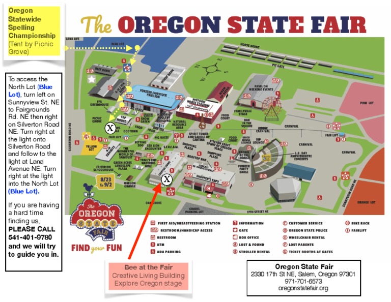 Directions to North Lot at Oregon State Fair | PDF