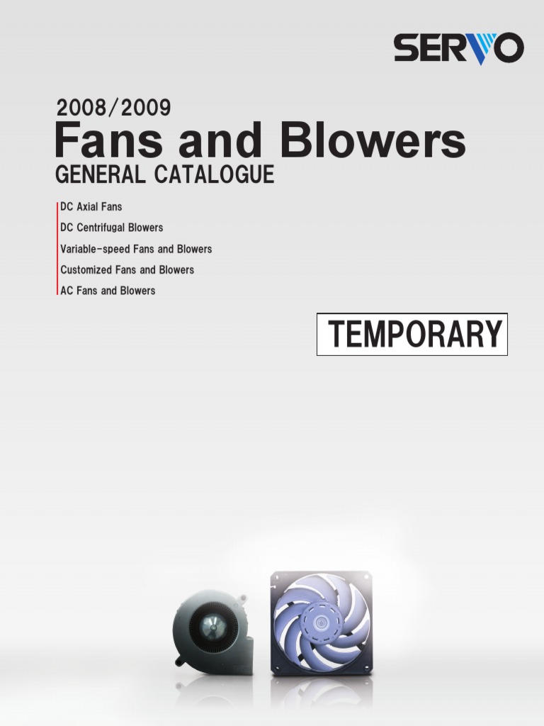 Servo Fans and Blowers | PDF | Electric Motor | Electrical Resistance ...