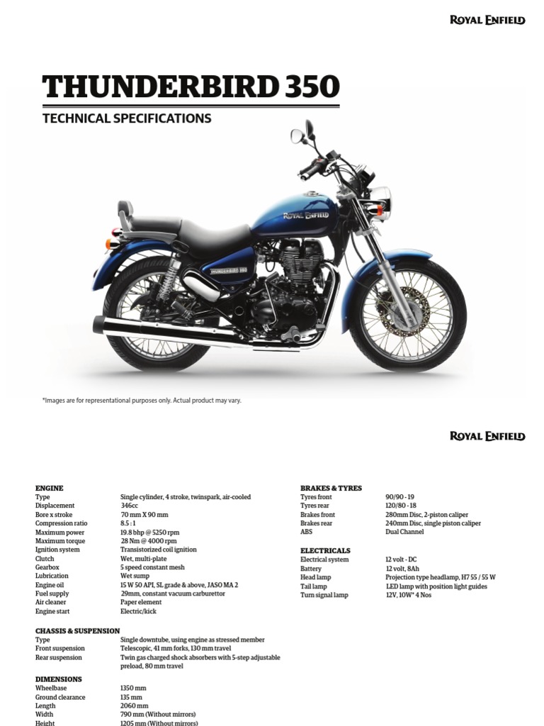 Thunderbird 350 Specifications | PDF