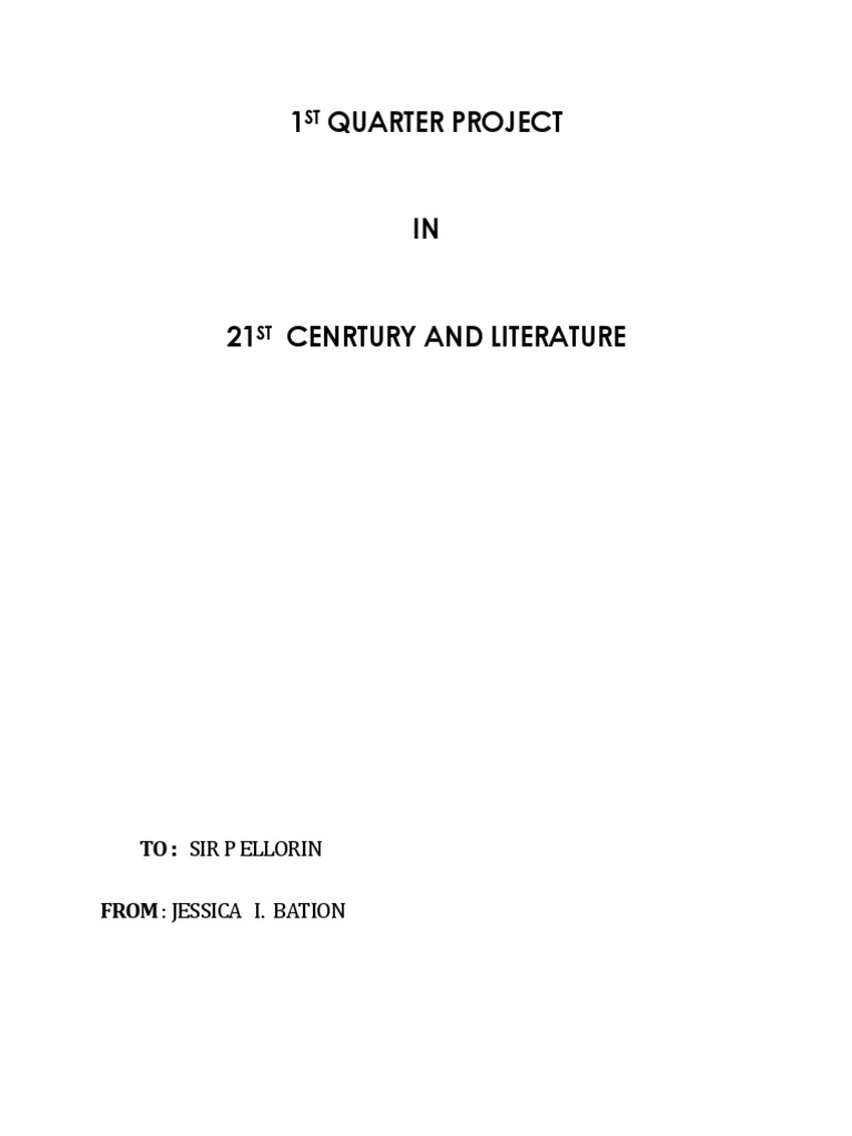 1st Quarter Project | PDF