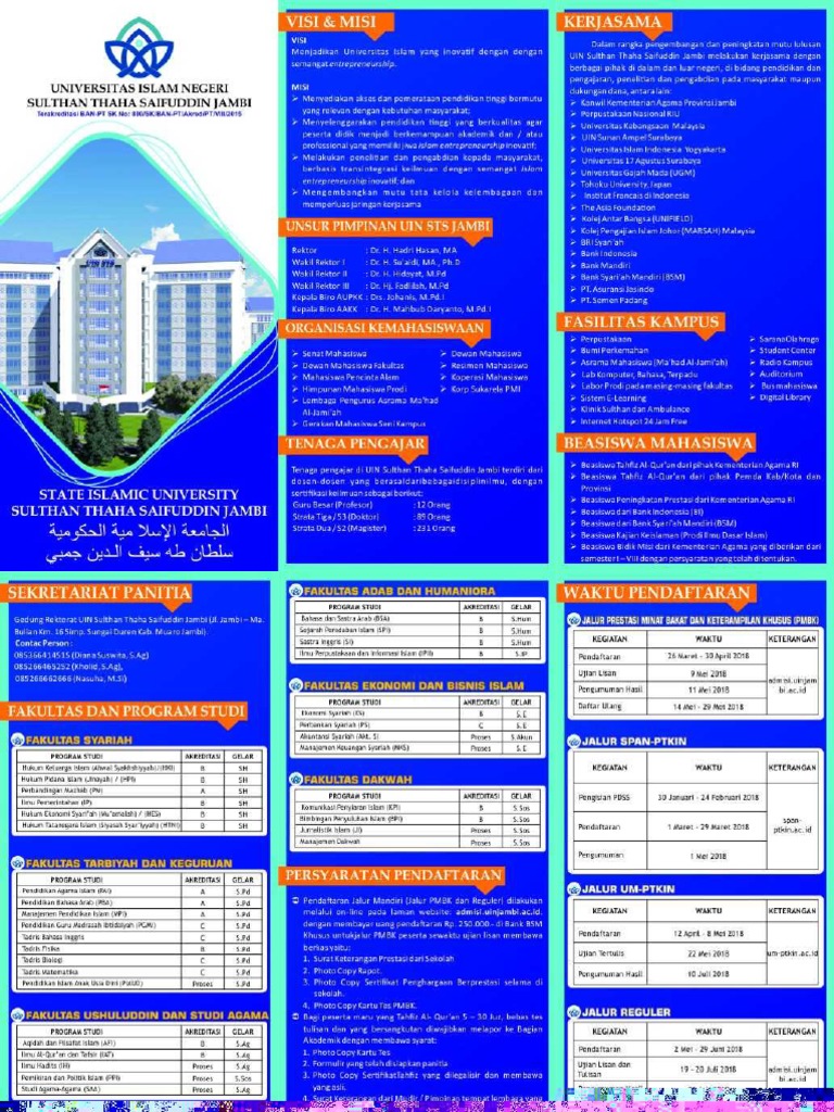 Brosur UIN STS Jambi PDF | PDF