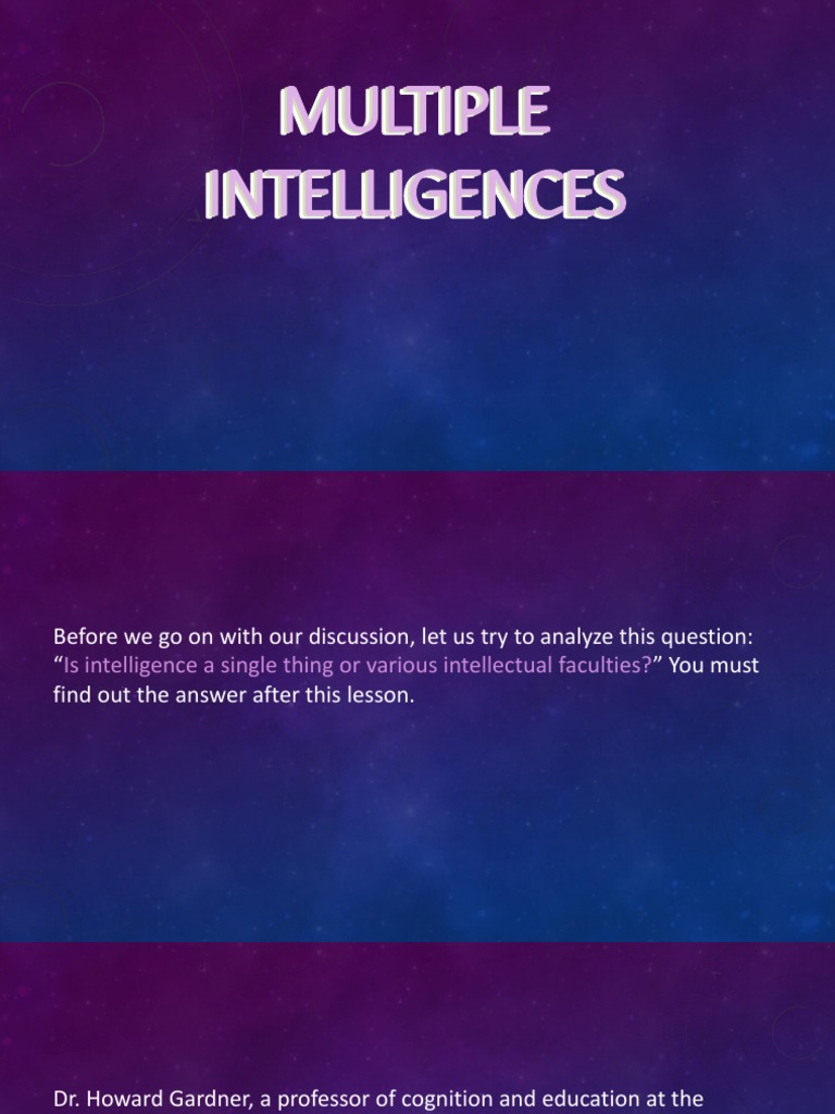 Understanding Multiple Intelligences | PDF | Intelligence | Mental Processes