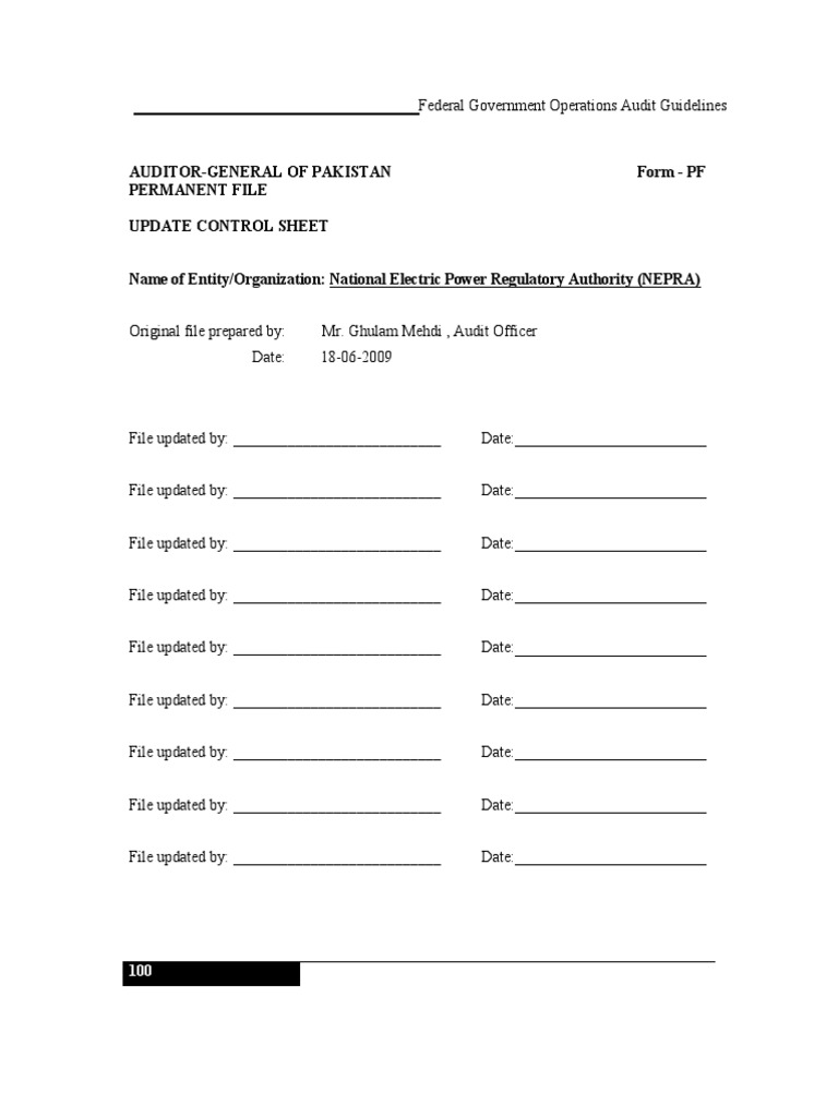 Control Sheet PDF | PDF