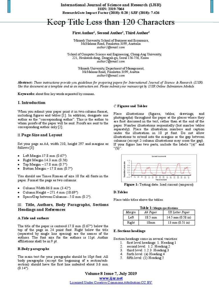Keep Title Less Than 120 Characters: First Author, Second Author, Third ...