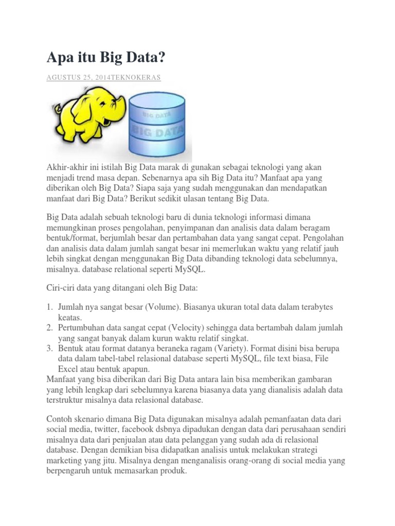 Apa Itu Big Data? | PDF