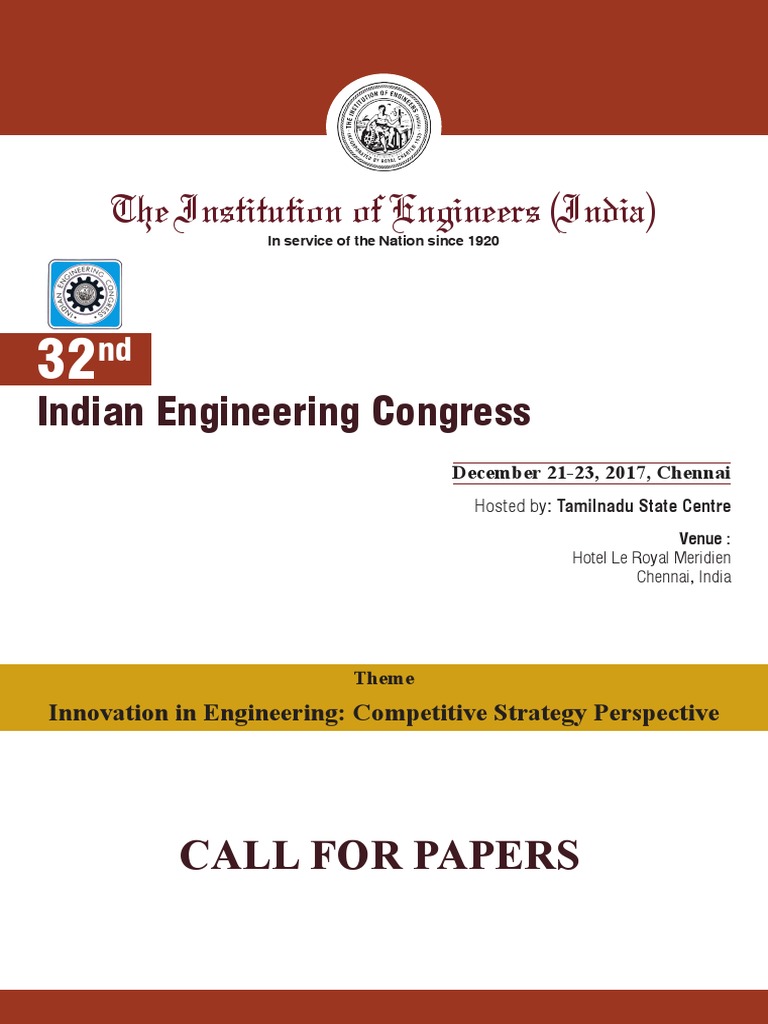 32nd IEC - Call For Papers | PDF | Engineering | Innovation