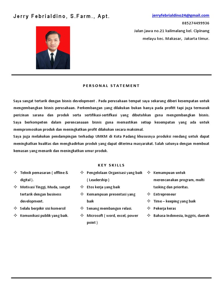 CV Jerry Febrialdino | PDF