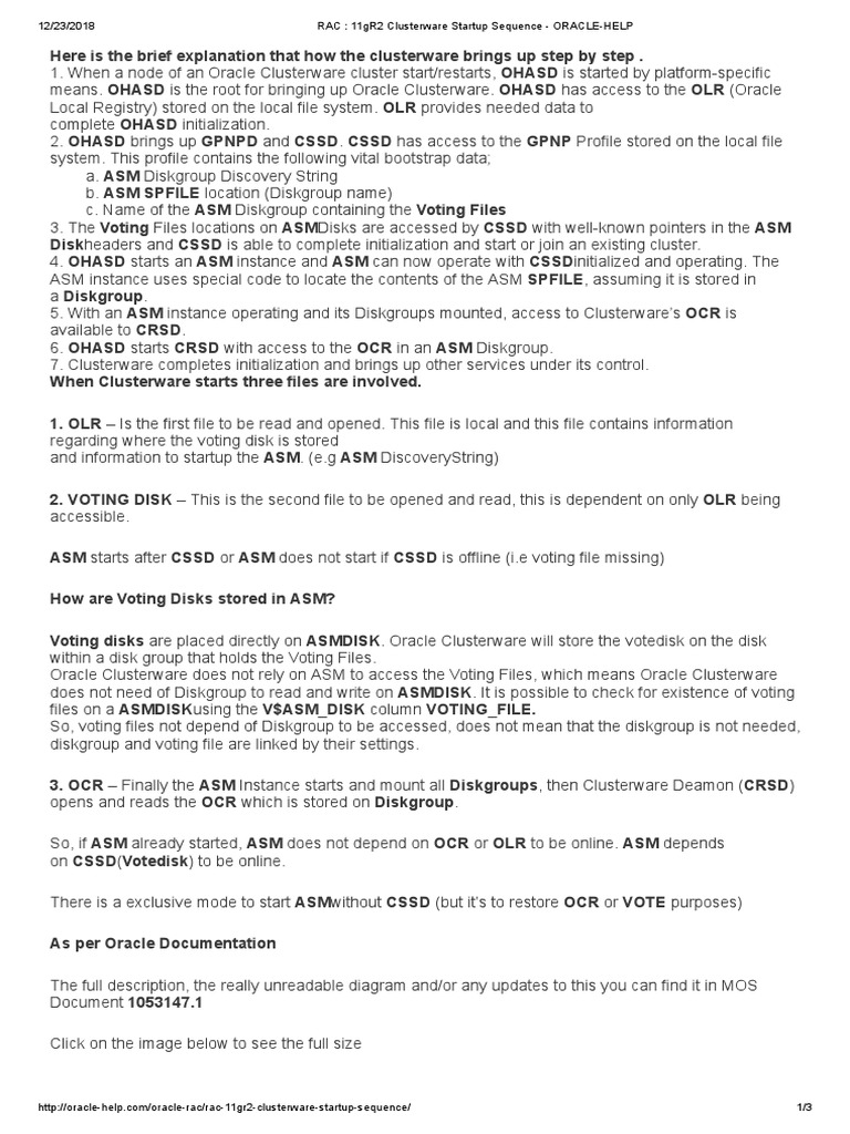 Oracle RAC Clusterware Startup Steps | PDF | Data Management | Computer ...