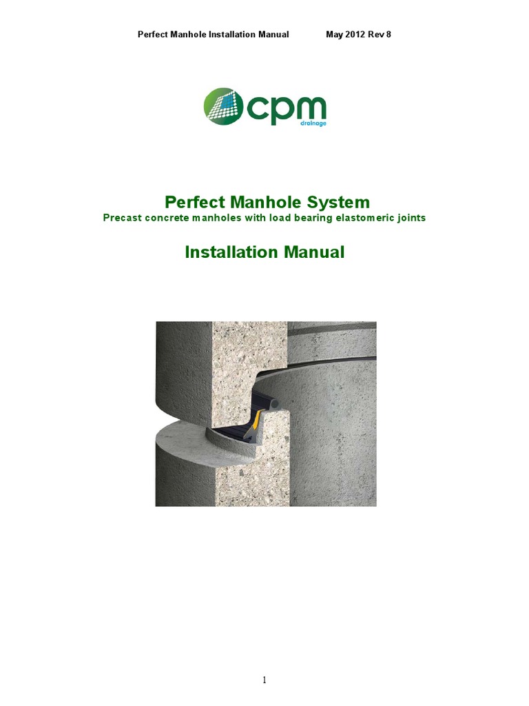 Perfect Manhole System Installation Manual: Precast Concrete Manholes ...