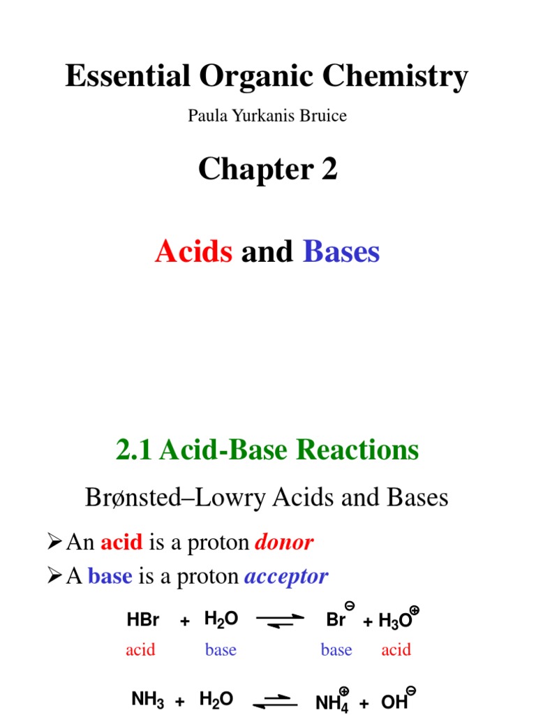Essential Organic Chemistry: Acids | PDF | Acid Dissociation Constant ...