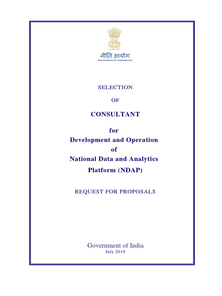 Consultant For Development and Operation of National Data and Analytics ...