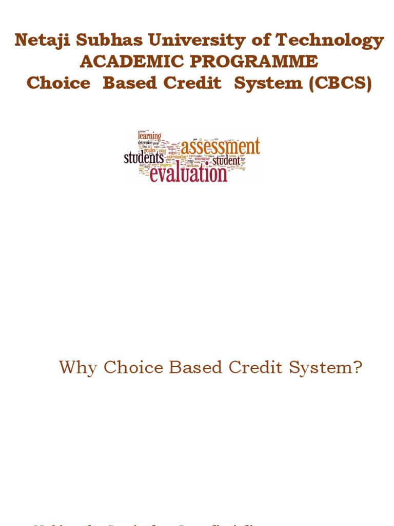 CBCS Explained: Benefits of Choice Based Credit System at NSUT | PDF ...