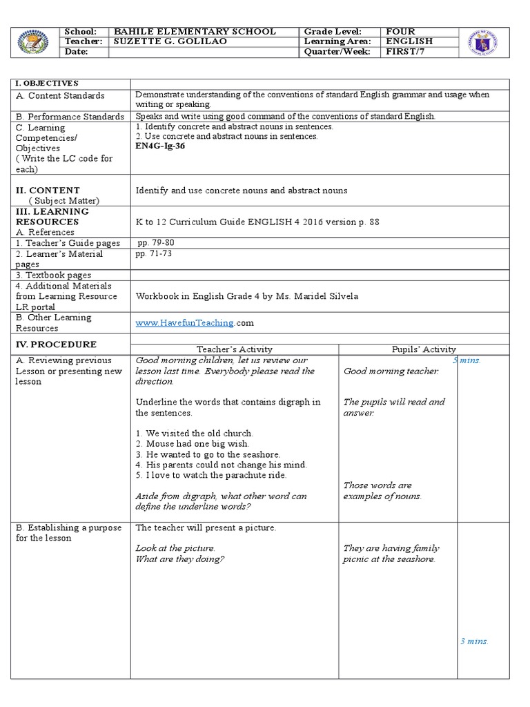 Identifying Concrete and Abstract Noun | PDF | Virtue | English Language