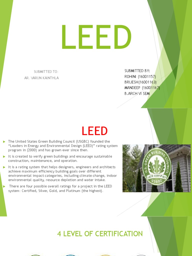 LEED certification benefits and requirements | PDF | Leadership In ...