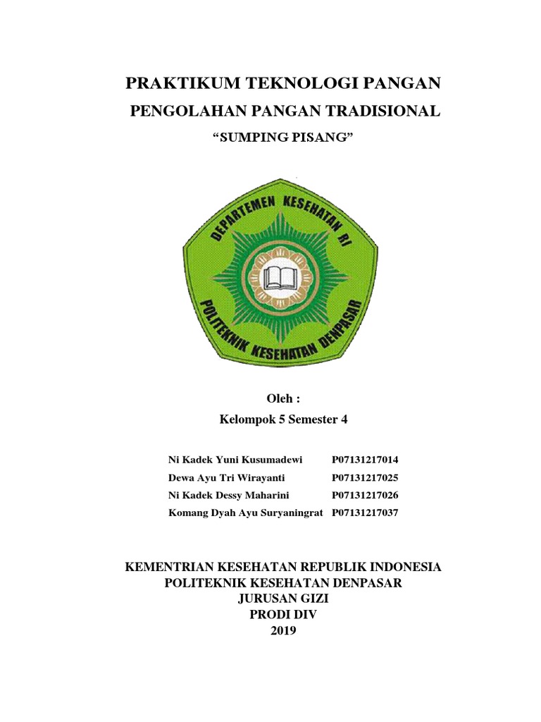 Pengolahan Sumping Pisang Tradisional | PDF | Kesehatan Holistik ...