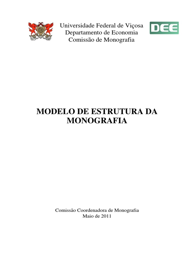 Modelo de Estrutura Da Monografia | PDF | Economia | Economias
