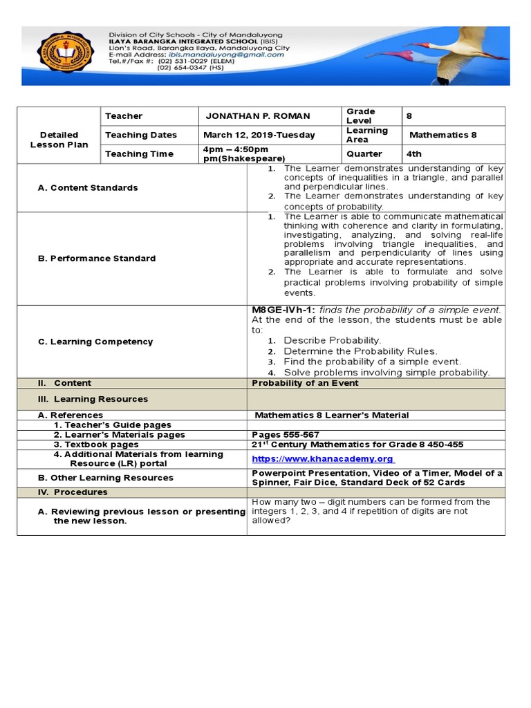 DLP in Simple Probability | PDF | Probability | Playing Cards
