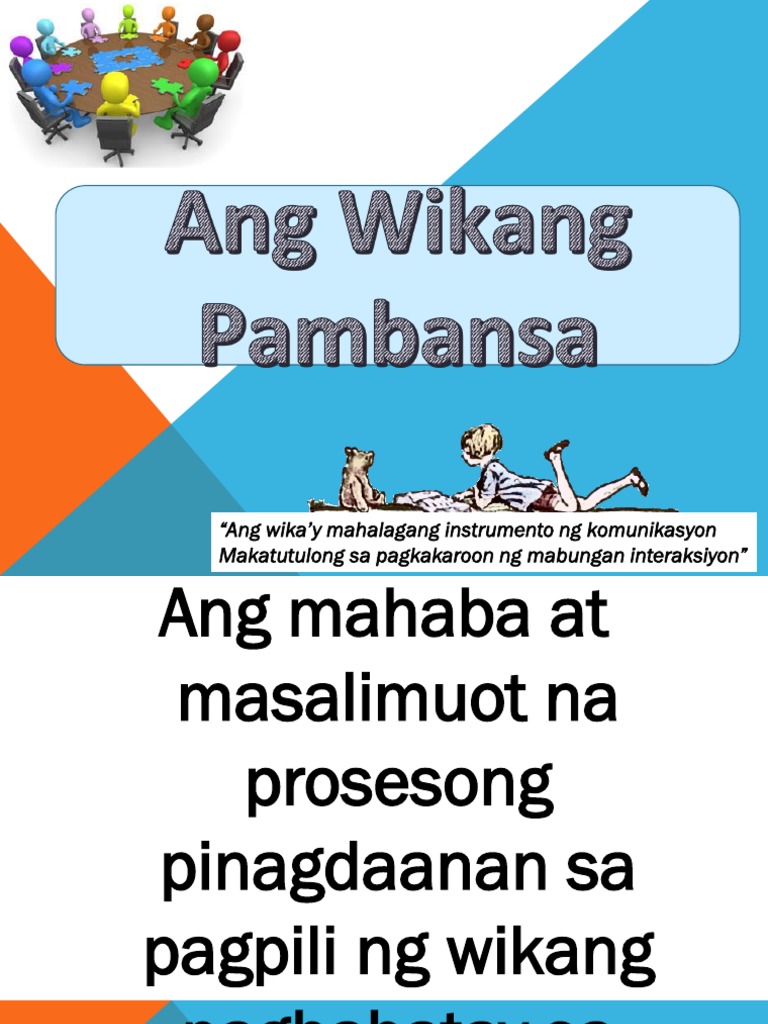 Ang Wikang Pambansa | PDF