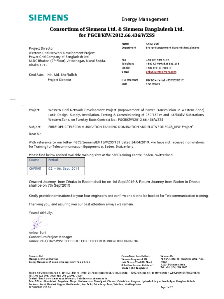 1 Letter-217 FOTE Training | PDF | Electric Power Transmission ...